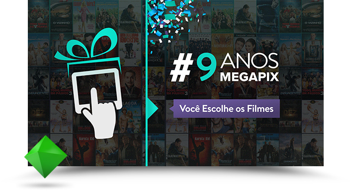 Canal Megapix faz aniversário, mas quem monta a programação é você