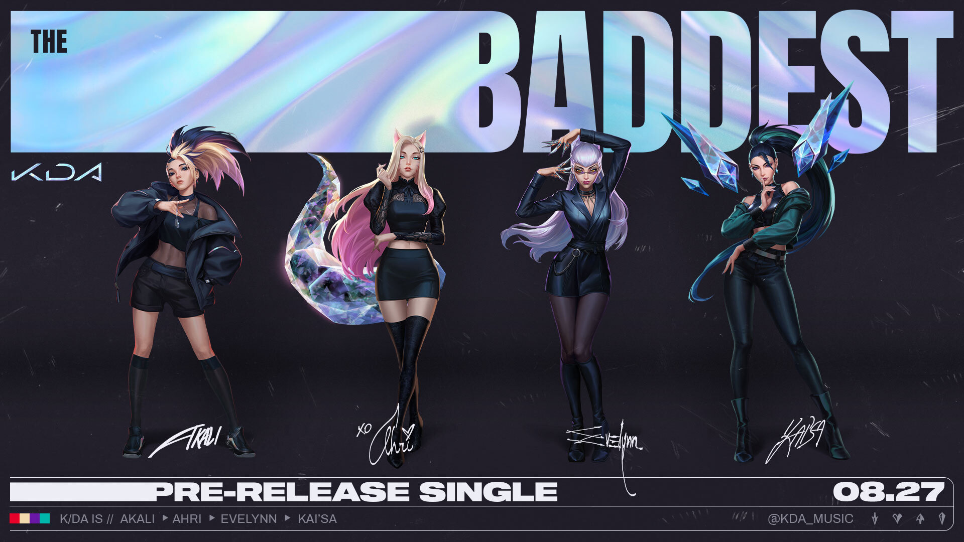 K/DA, grupo de Pop virtual, lança "THE BADDEST"