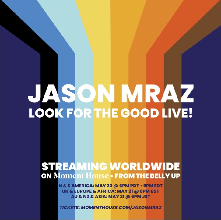 Jason Mraz fará show virtual pela plataforma digital Moment House